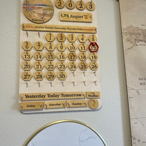 Wooden Perpetual Calendar for Kidsmontessori Classroom - Etsy