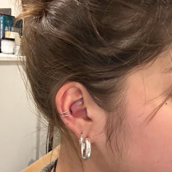 14k Gold 20G Cartilage Hoop,nose Hoop,helix Hoop,rook Hoop,tragus Hoop ...