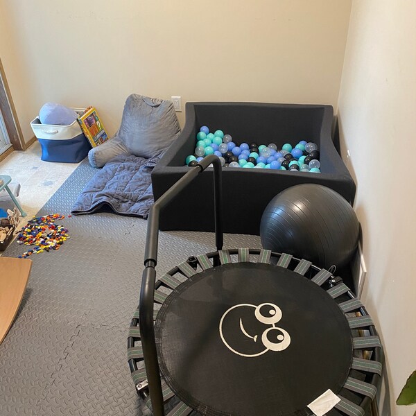 Large Square Ball Pit 400 Balls Included Gray, Pit Ball Kids, Pit Ball ...