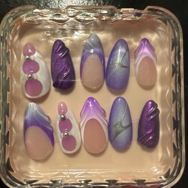 Handmade Quality Acrylic Press Ons - Etsy