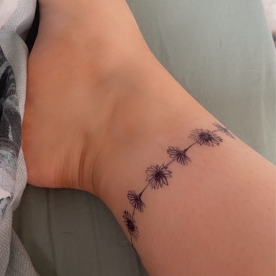 Daisy Chain Wrist/ankle Temporary Tattoo 13x4cms 3 Copies FAST SHIPPING ...