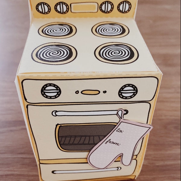 Retro Oven - Cupcake Box, Cookie, Candy, Treat and Party Favor Box ...