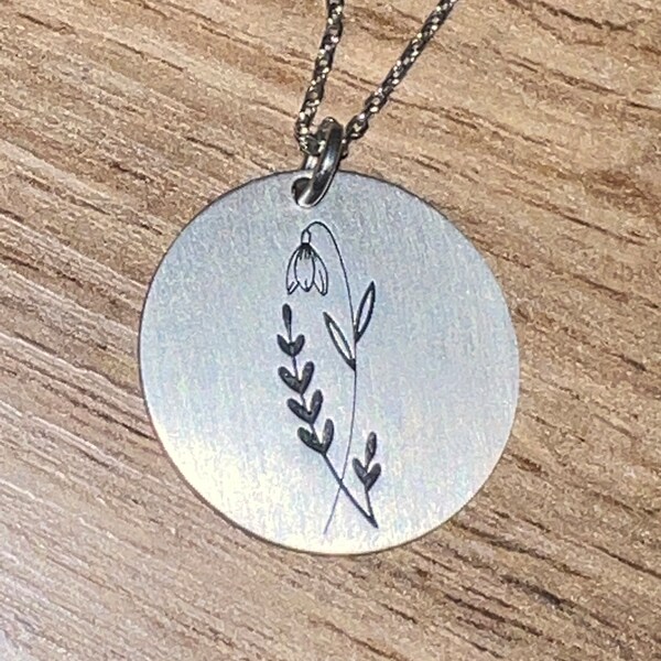 Combined Birth Flower Necklace, Multiple Flower Personalized Bouquet ...