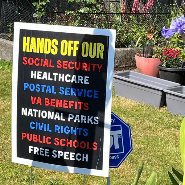 Defend Our Democracy Yard Sign 24x18 With Metal H-stake, 4mm Corrugated ...