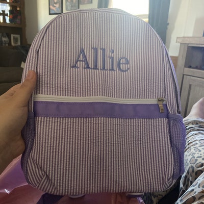 Personalized Baby Backpacks Monogrammed Toddler Backpacks Seersucker ...