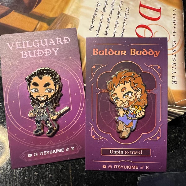 BG3 Pins | Baldur's Gate 3 Inspired Enamel Pins | Astarion, Gale, Wyll ...