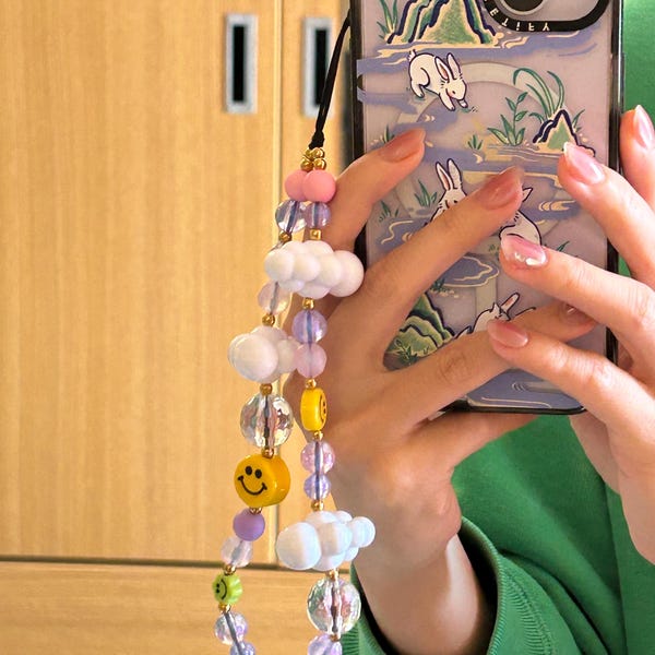 Adorable Happy Face Bag Charm, Multicolored Smiling Face Purse Charm ...