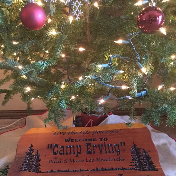 Cedar Sign * 3ft Wide * Wood Sign * Rustic Cedar Slab Sign * Custom ...