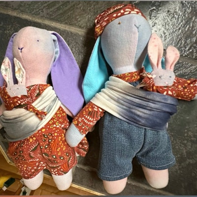 Basic Bunny Sewing Pattern Rabbit With Clothing Instant Download ...