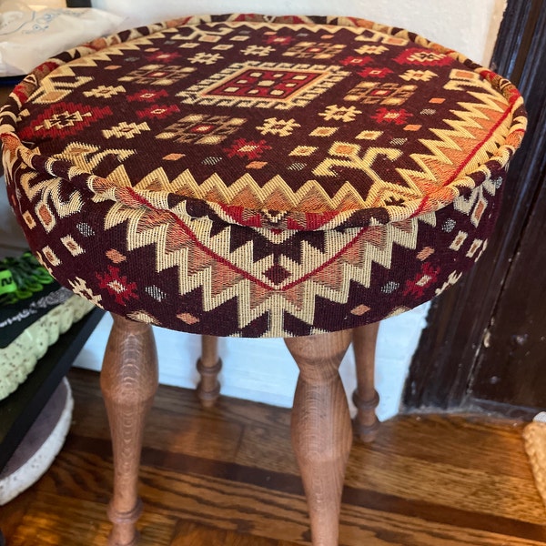 Turkish Turquoise Velvet Fabric Decorative Pouffe and 2 FREE 45*45 ...