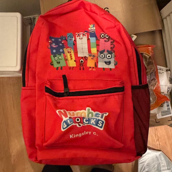 Personalized Numberblocks School Backpack (8 Color Options!) - Etsy