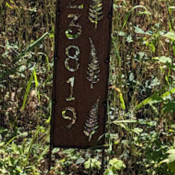 NEW - HOUSE ADDRESS Panel Stake - Rusted Steel - 6 Designs to Choose ...