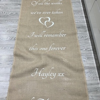Custom Aisle Runner Wedding Decor, Personalised Wedding Aisle Runner ...