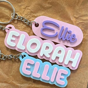 Small Custom Keychain Capital Letter Name Keychain Personalized ...