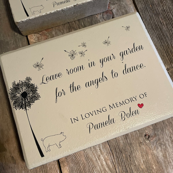 Memorial Stone With Your Custom Words. Indoor/outdoor. 6x9x2 Concrete ...
