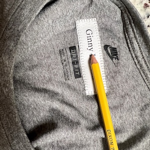 Fabric Name Tags, 30x Cotton Name Labels, Two Line Personalization ...