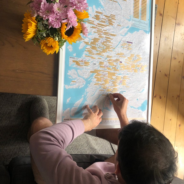 Scratch off Munro Bagging Print - Gift, Gift for Him, Gift for Her ...