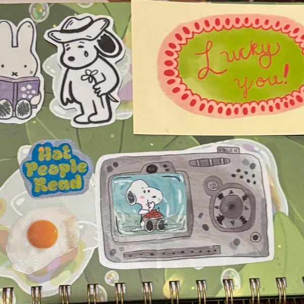 Snoopy Sticker Sheet - Etsy