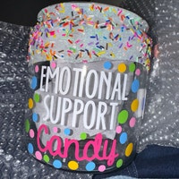 Personalized Funny Glass Candy Jar for Emotional Support, Custom Office ...
