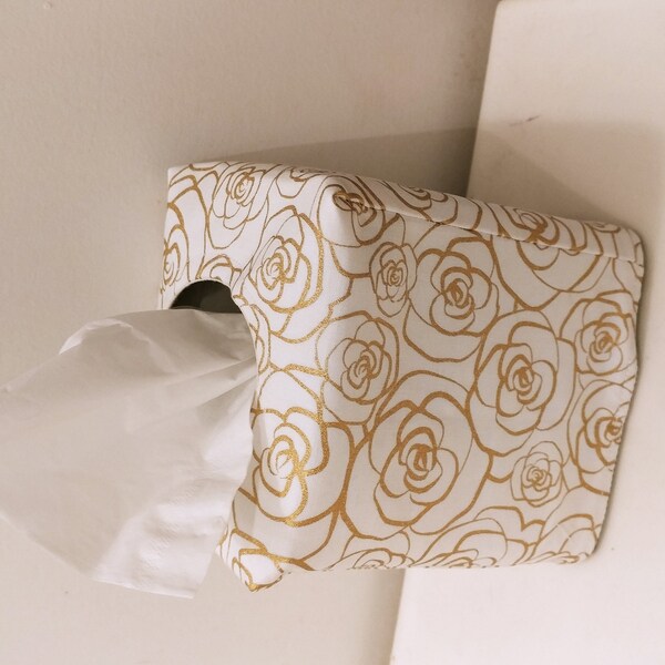 Tissue Box Cover, Pink Roses Tissue Cover, Bedroom or Bathoom Pink ...