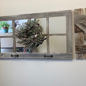 8 Pane Farmhouse Wall Decor Window Mirror Rustic Window - Etsy