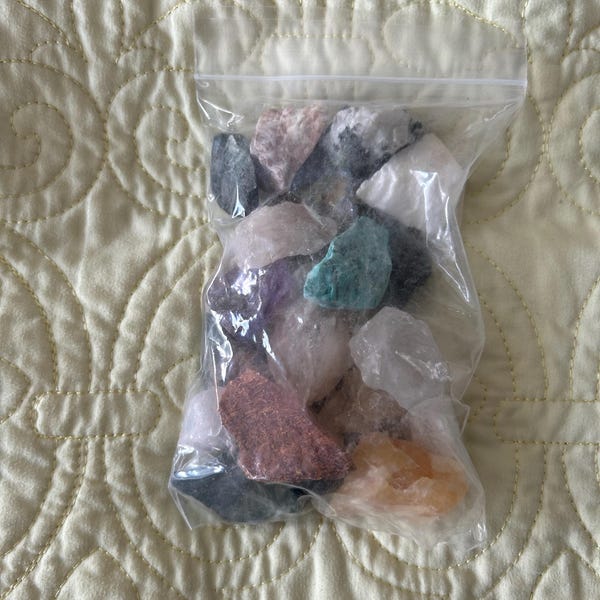Raw Assorted Crystals & Stones, Craft Collection Mixed Rough Crystals ...