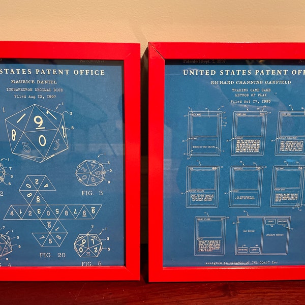 MTG Wall Art: 20 Sided Dice & Trading Card Game Patent Posters, Magic ...