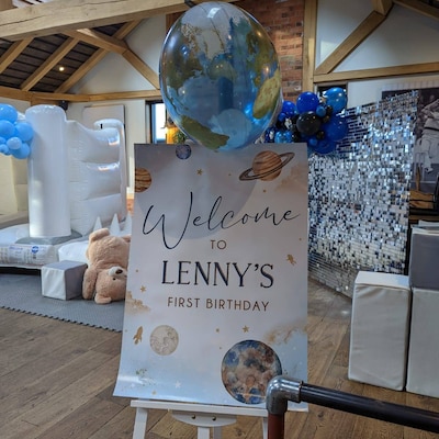 Space Welcome Sign Outer Space First Birthday Space Theme - Etsy