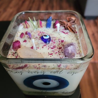 Evil Eye Candle, Protection Candle, Crystal Candle, Ritual Candle ...
