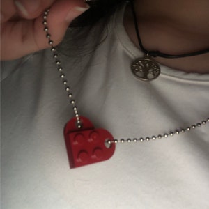 Lego Brick Heart Necklace - Etsy
