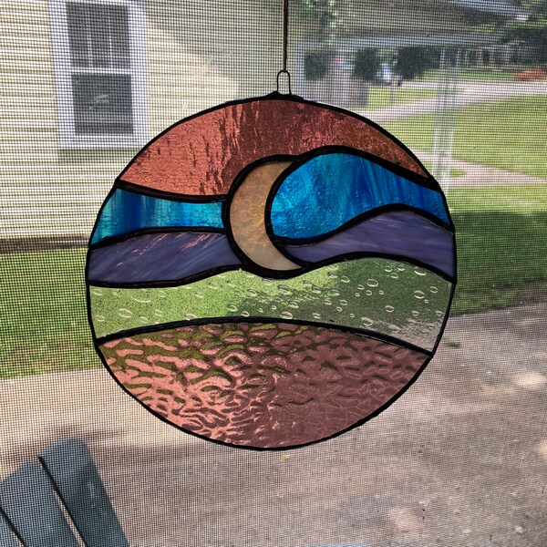 Stained Glass Moon Float - Etsy