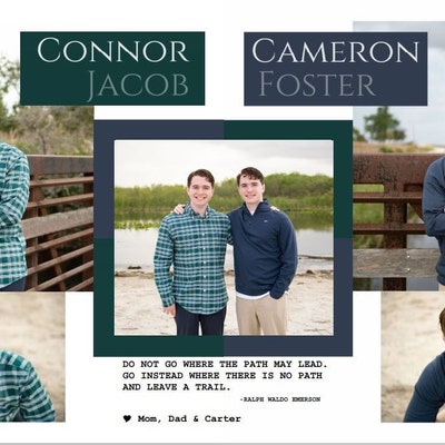 Yearbook Ad Canva Template Quarter Page, Editable Modern School ...
