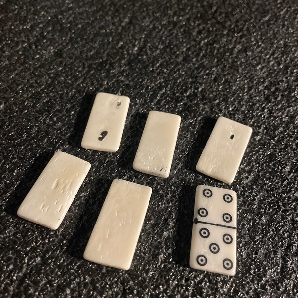 UNIQUE Medieval Bone Domino Set (double Six), SCA, Creative Anachronism ...