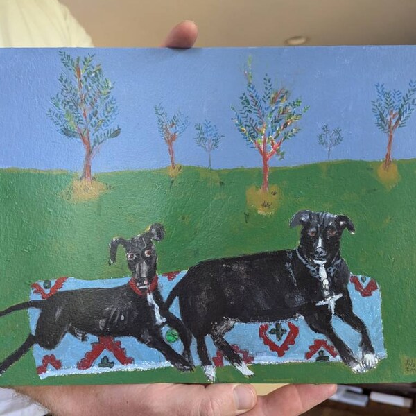 EMERY Original Painting 'this Bull Runs on Its Own' Animal Rights ...