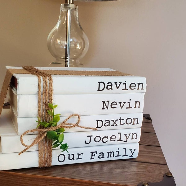 Seasonal Christmas Holiday Stamped Book Stack - Etsy