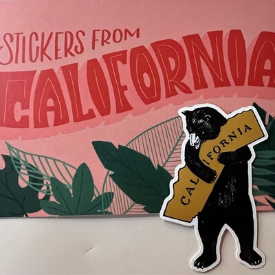 California Vinyl Sticker I Love California Bear Golden State - Etsy