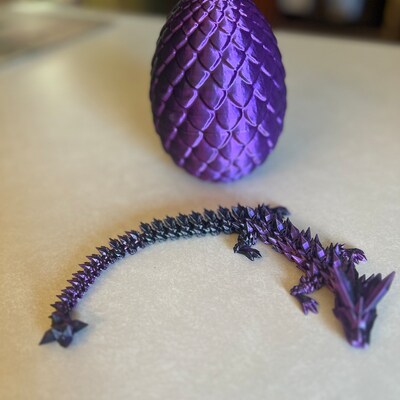 Dragon Scale Egg and Dragon-3d Printed Dragon and Egg-articulated ...
