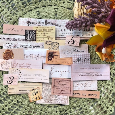 Vintage AGED TICKETS Digital Download, Ephemera Junk Journal Tags ...
