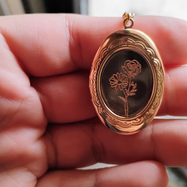 Personalized Heart Locket Necklace Custom Photo Locket With Engraved ...
