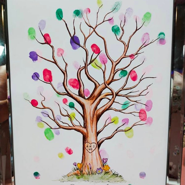 Fingerprint Tree, Finger Print Tree, Alternative Guest Book ...