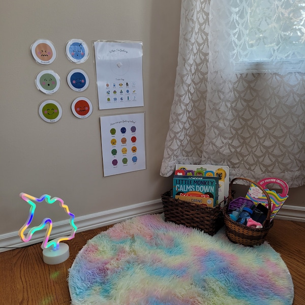 Calm Down Corner Kit for Kids, Printable Emotional Regulation for ...