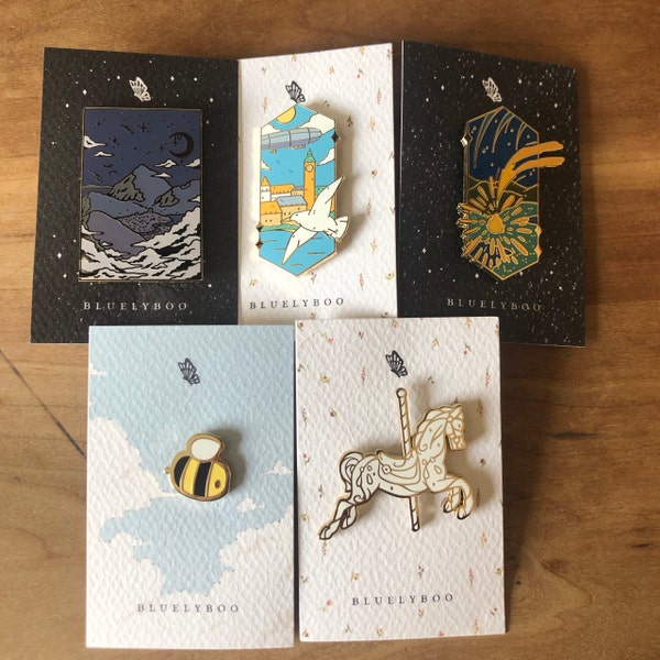 Meteor Pin - Celestial Scene Anime Gold Comet Star Flame Castle Space ...