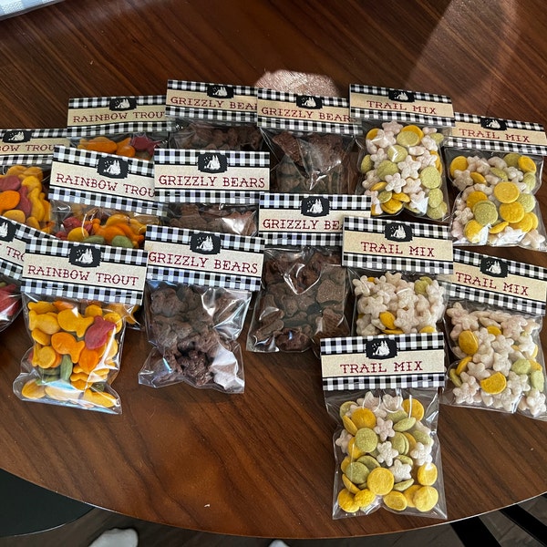 Camping Party, Treat Bag Toppers, Camping Party Favors, Goodie Bags ...