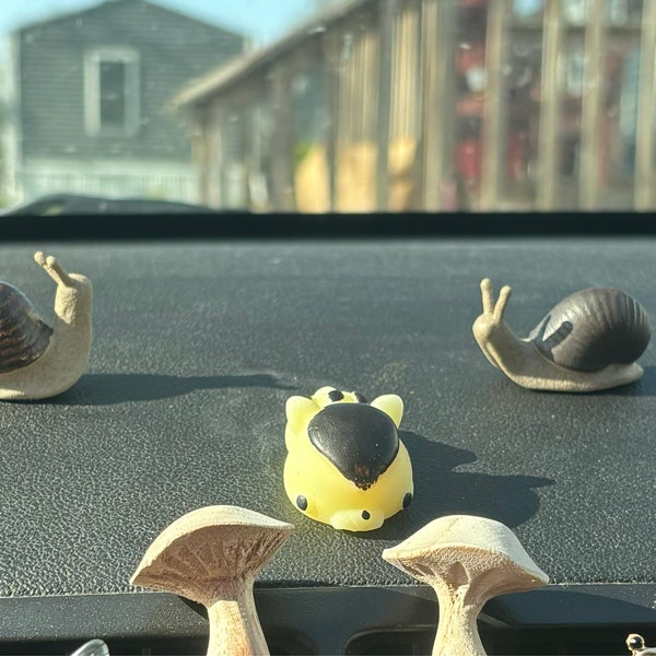 Kawaii Ceramic Snail Car Ornament, Cute Snail Car Decoration, Car ...