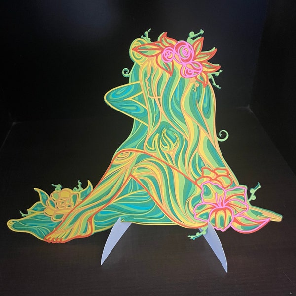 Spring Girl Zentangle Svg File, Multilayer Panel for Laser Cutting, SVG ...