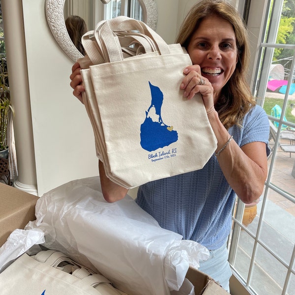 Rhode Island Totes, 5 BAG MINIMUM Bulk Pricing, Rhode Island Canvas Bag ...