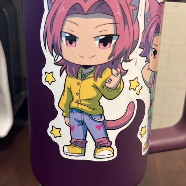 Neko Mouthwashing Chibi Stickers - Etsy