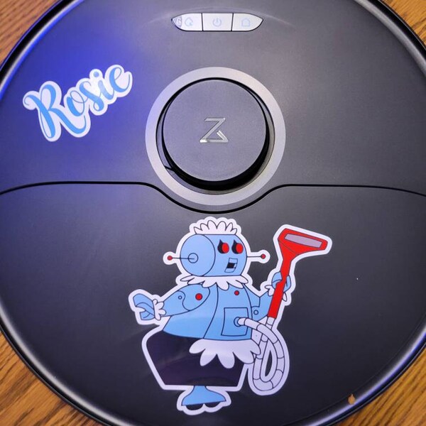 Rosie the Robot With Vacuum Hose Vinyl Sticker for Robot Vacuum - Etsy