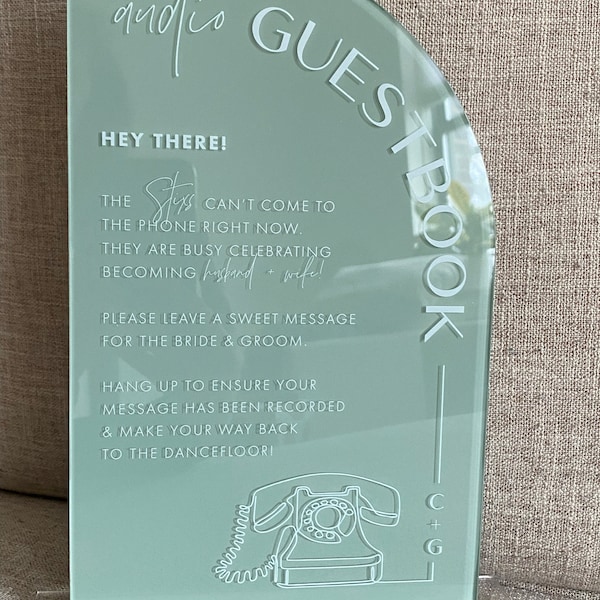 Audio Guestbook Sign With Initials | Leave a Message Telephone ...