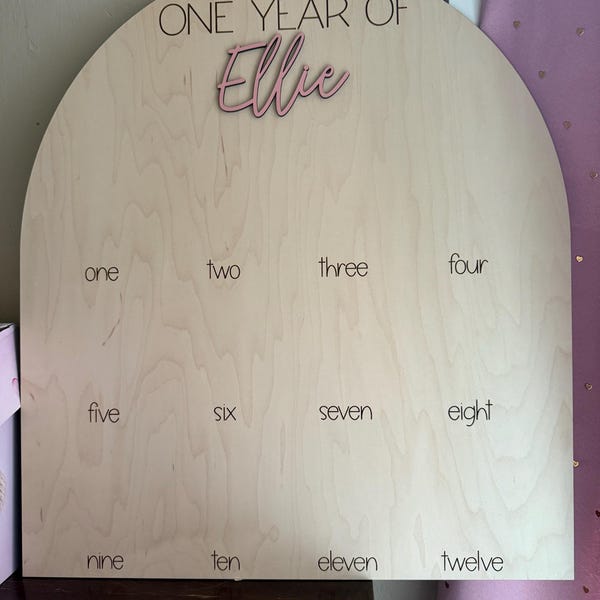 My First Year One Year of Photo Board Wooden Milestone Board 1st ...